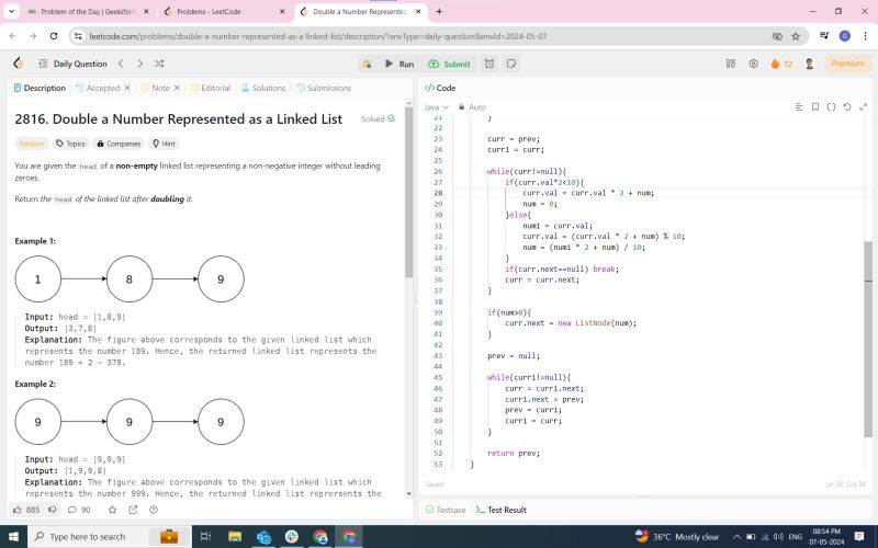 Gajendra Jangid on LinkedIn: #day139 of #150daysofcode 1. Double a ... Gajendra Jangid on LinkedIn: #day139 of #150daysofcode 1. Double a ...