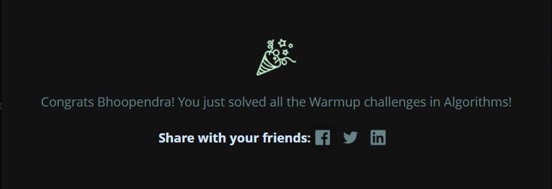 Bhoopendra . on LinkedIn: #codingchampion #hackerrank #algorithms Bhoopendra . on LinkedIn: #codingchampion #hackerrank #algorithms