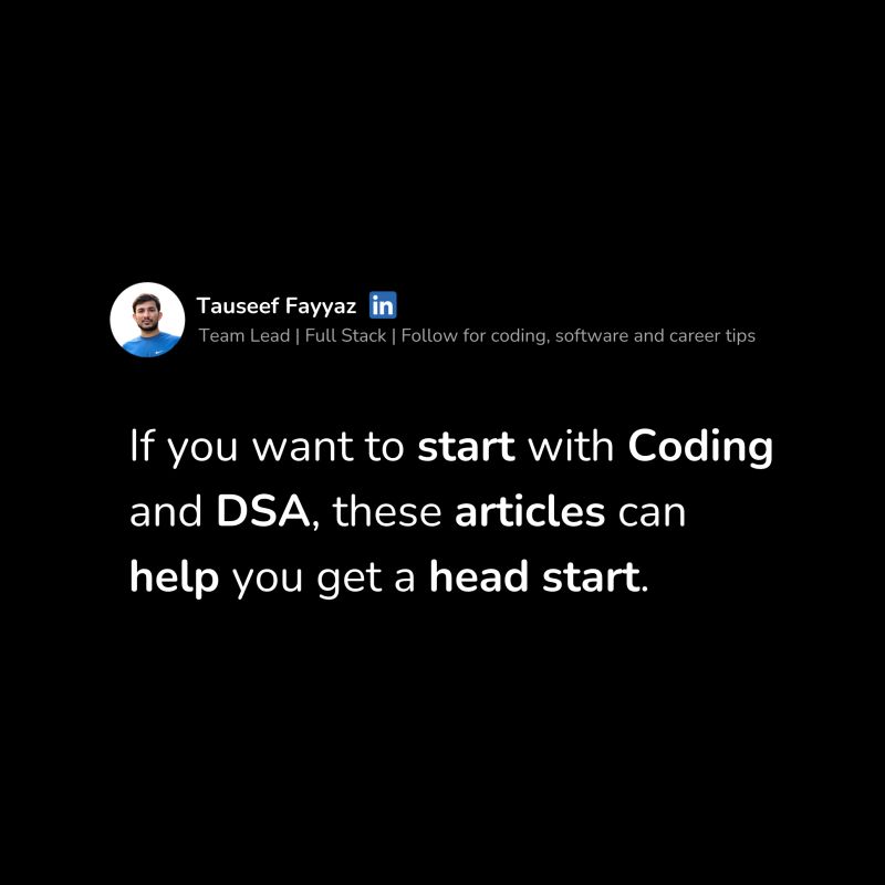 Tauseef Fayyaz on LinkedIn: #dsa #interviewtips #leetcode #coding # ... Tauseef Fayyaz on LinkedIn: #dsa #interviewtips #leetcode #coding # ...