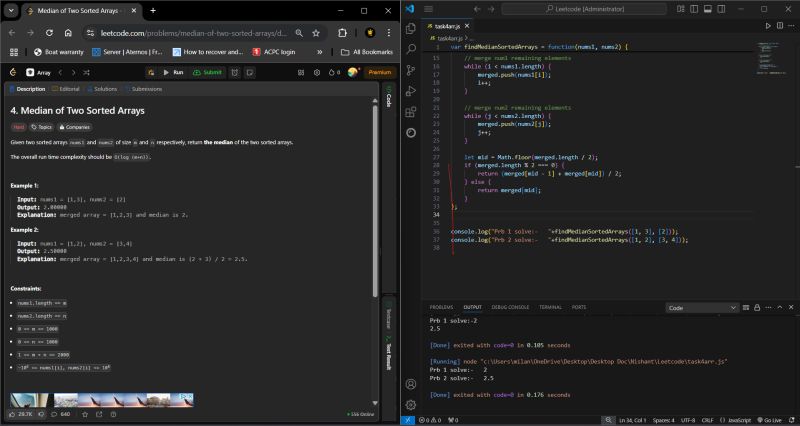 🚀 Solved LeetCode #4: 🚀 Solved LeetCode #4: