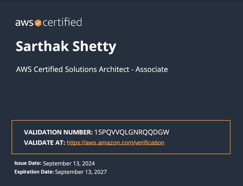 Sarthak Shetty on LinkedIn: Successfully Recertified. Sarthak Shetty on LinkedIn: Successfully Recertified.