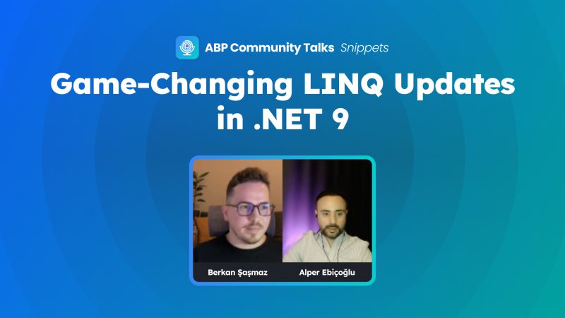 #linq #dotnet9 #codingtips #csharp #abp | Volosoft #linq #dotnet9 #codingtips #csharp #abp | Volosoft