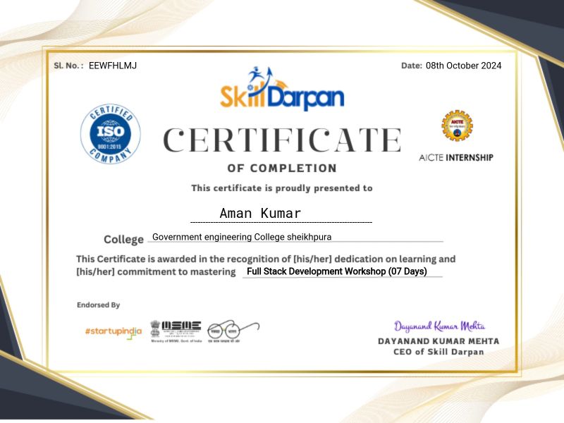 Aman Kumar on LinkedIn: #coding #fullstackwebdevelopment #coding # ... Aman Kumar on LinkedIn: #coding #fullstackwebdevelopment #coding # ...