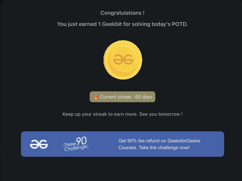 Rahul Gunwani on LinkedIn: #dsa #dailycoding #leetcode #geeksforgeeks # ... Rahul Gunwani on LinkedIn: #dsa #dailycoding #leetcode #geeksforgeeks # ...
