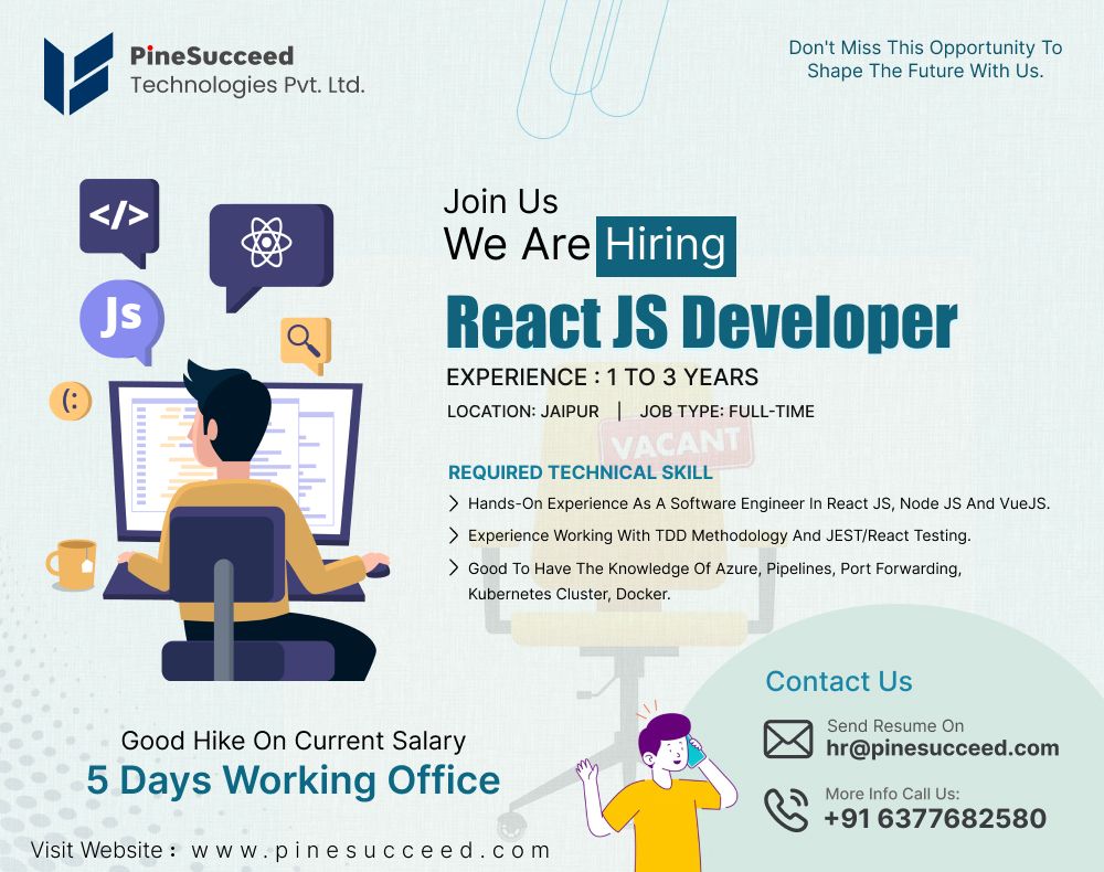 Saanvi Agarwal on LinkedIn: #hiring #reactjs #javascript #vuejs # ... Saanvi Agarwal on LinkedIn: #hiring #reactjs #javascript #vuejs # ...