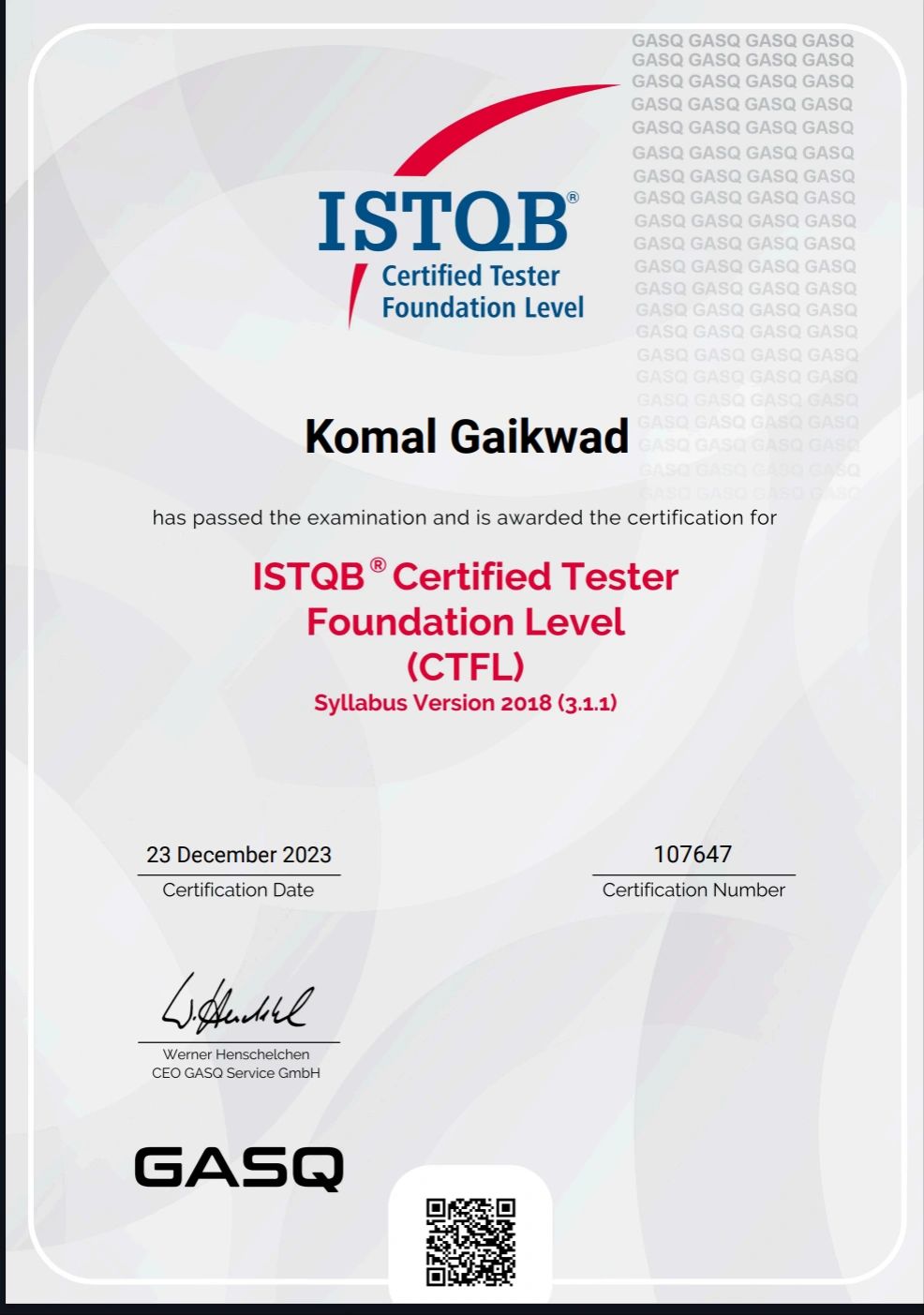 Komal Gaikwad on LinkedIn: #istqbcertified #softwaretesting # ... Komal Gaikwad on LinkedIn: #istqbcertified #softwaretesting # ...