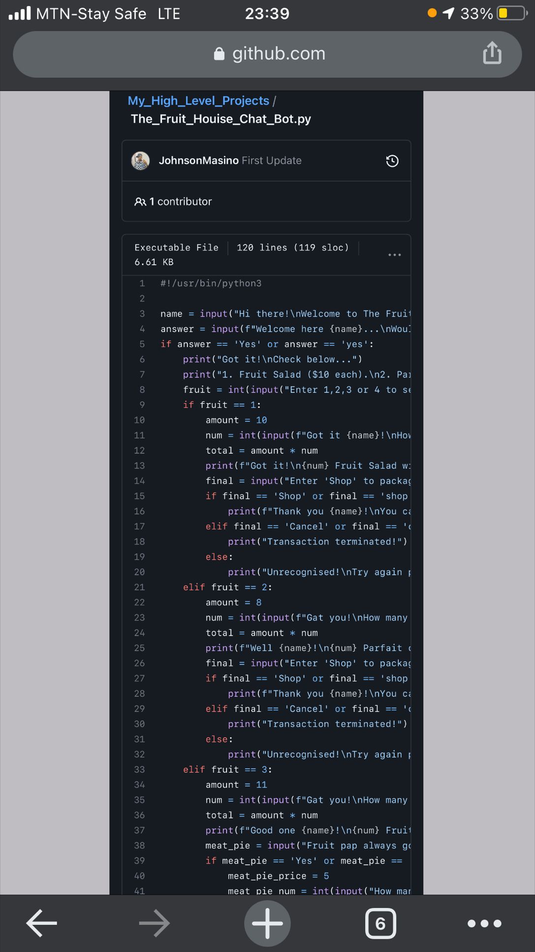Johnson Masino on LinkedIn: #python #coding #github #bots # ... Johnson Masino on LinkedIn: #python #coding #github #bots # ...