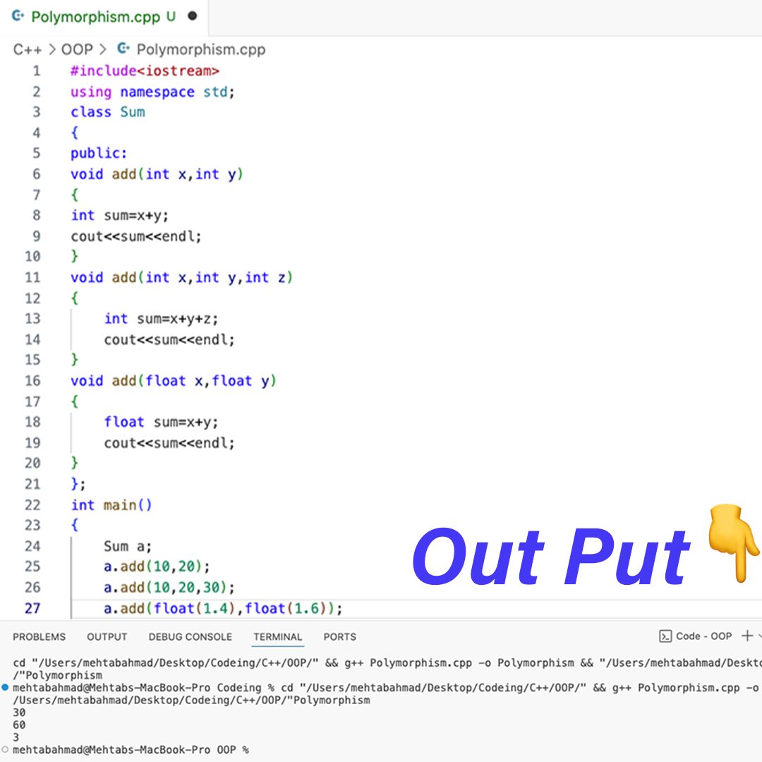 Mehtab Ahmad on LinkedIn: #cplusplus #oop #polymorphism #programming # ... Mehtab Ahmad on LinkedIn: #cplusplus #oop #polymorphism #programming # ...
