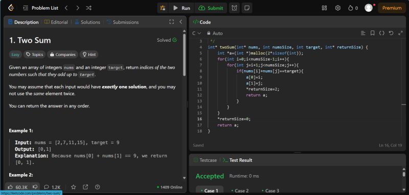 #c #codingjourney #twosum #leetcode #problemsolving #beginnerprogrammer ... #c #codingjourney #twosum #leetcode #problemsolving #beginnerprogrammer ...