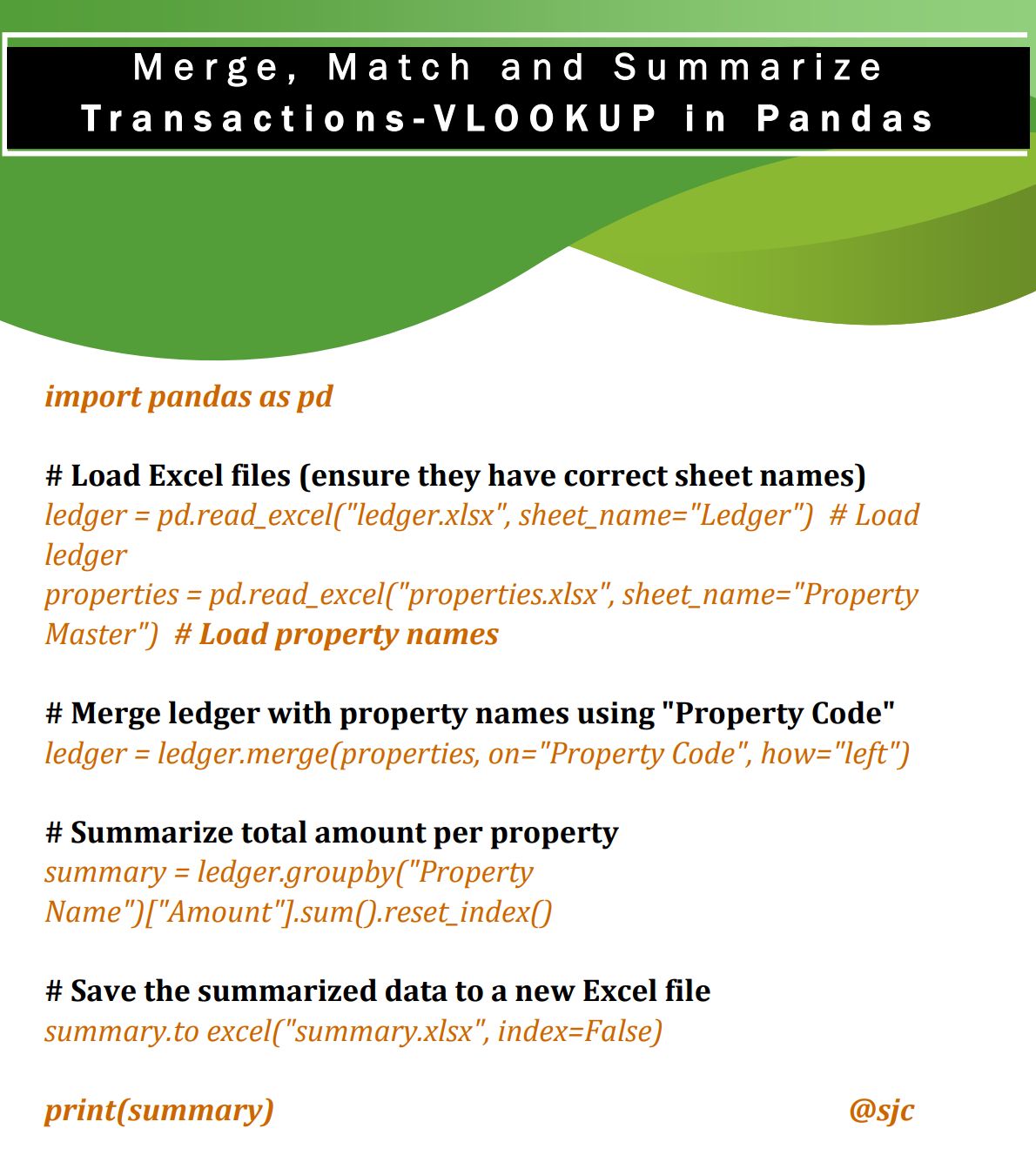 Python can summarize ledger entries and match data using pandas. 🙂 ... Python can summarize ledger entries and match data using pandas. 🙂 ...