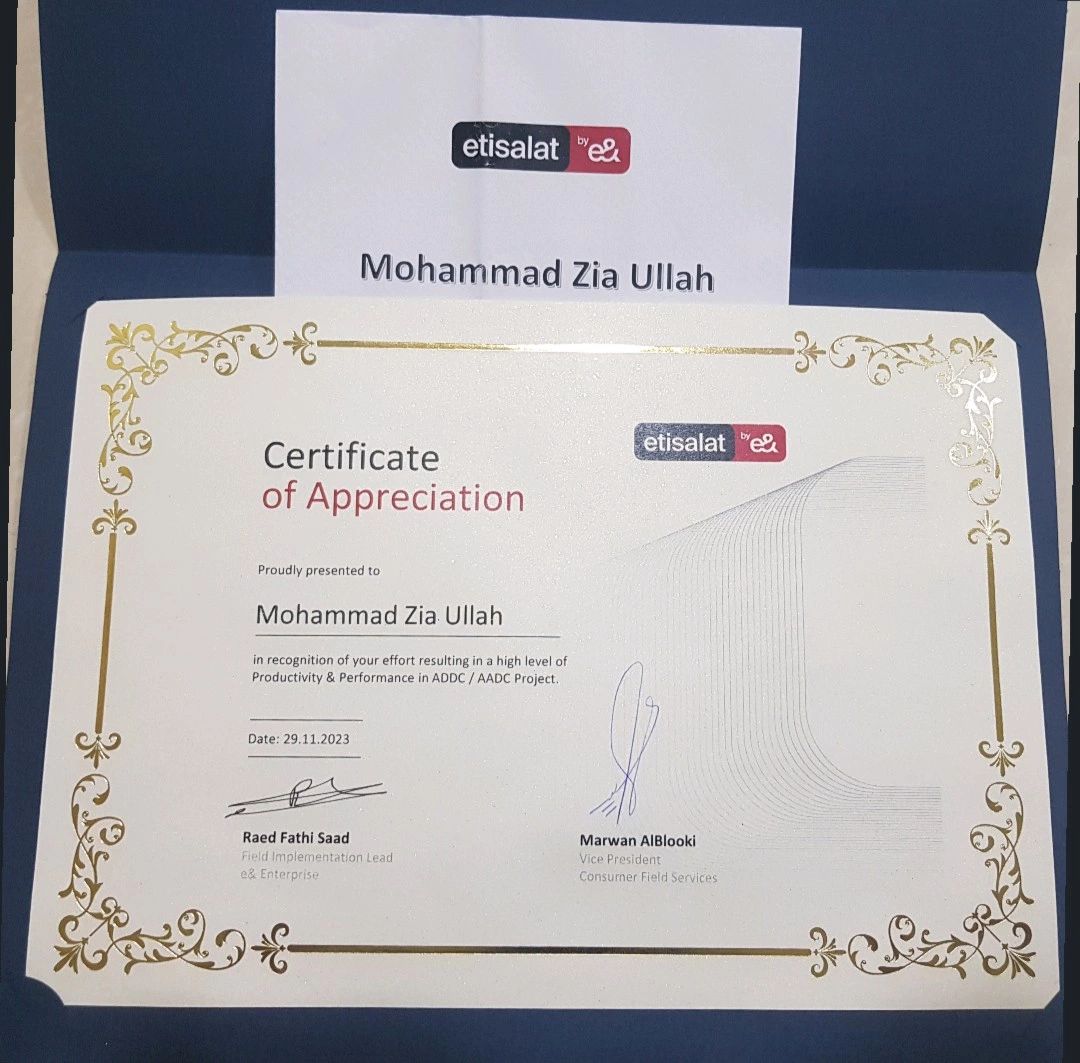 Muhammad Zia Ullah on LinkedIn: Alhamdulillah Am glad to share my ... Muhammad Zia Ullah on LinkedIn: Alhamdulillah Am glad to share my ...