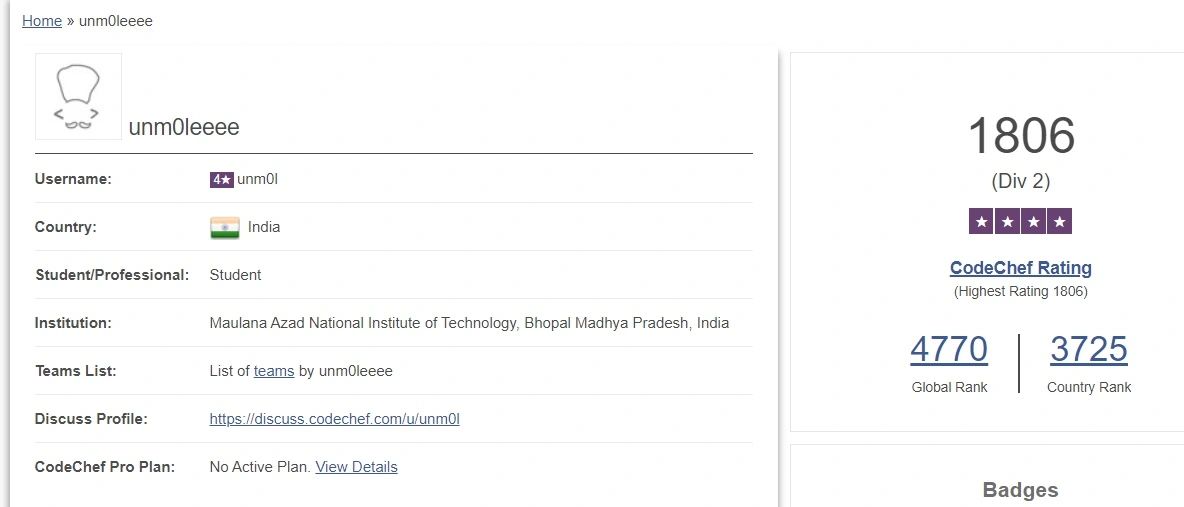 Anmol Raykhere on LinkedIn: #codechef #codingmilestone | 17 comments Anmol Raykhere on LinkedIn: #codechef #codingmilestone | 17 comments