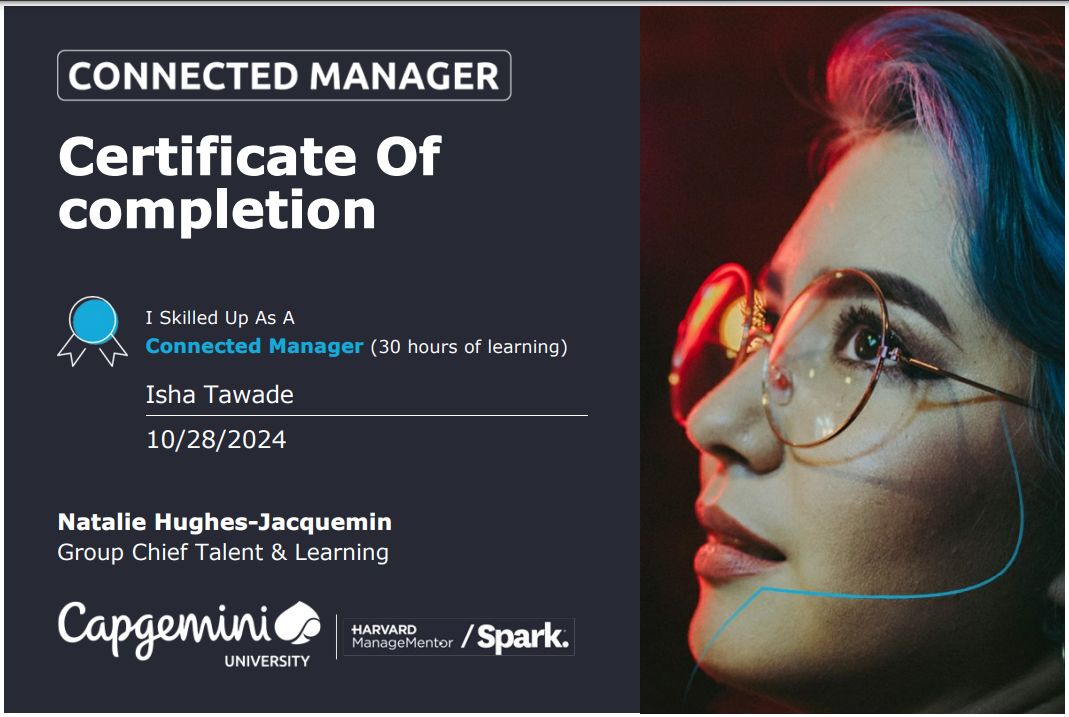 Isha Tawade on LinkedIn: #connectedmanager | 10 comments Isha Tawade on LinkedIn: #connectedmanager | 10 comments
