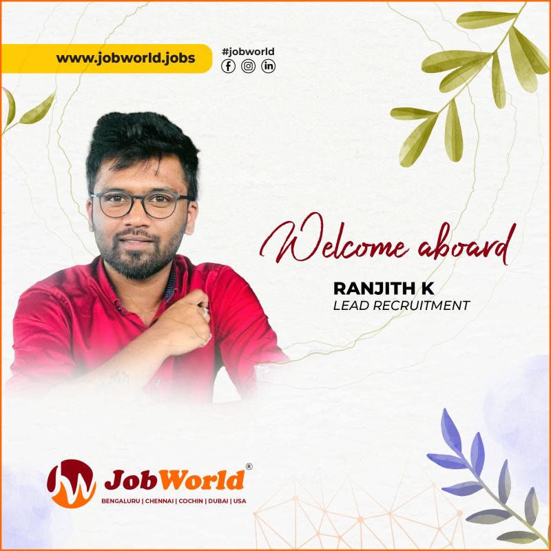 Kalyan Chakravarthy on LinkedIn: 📢 Welcome to Jobworld Family Ranjith K ... Kalyan Chakravarthy on LinkedIn: 📢 Welcome to Jobworld Family Ranjith K ...