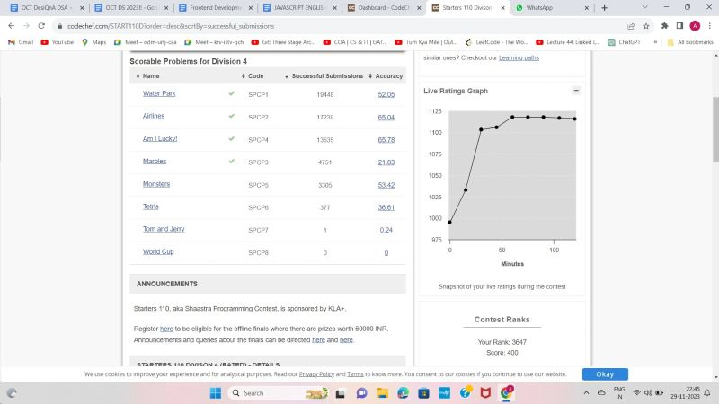 Solved 4 out of 8 questions in CodeChef | Kumari Anisha posted on the ... Solved 4 out of 8 questions in CodeChef | Kumari Anisha posted on the ...