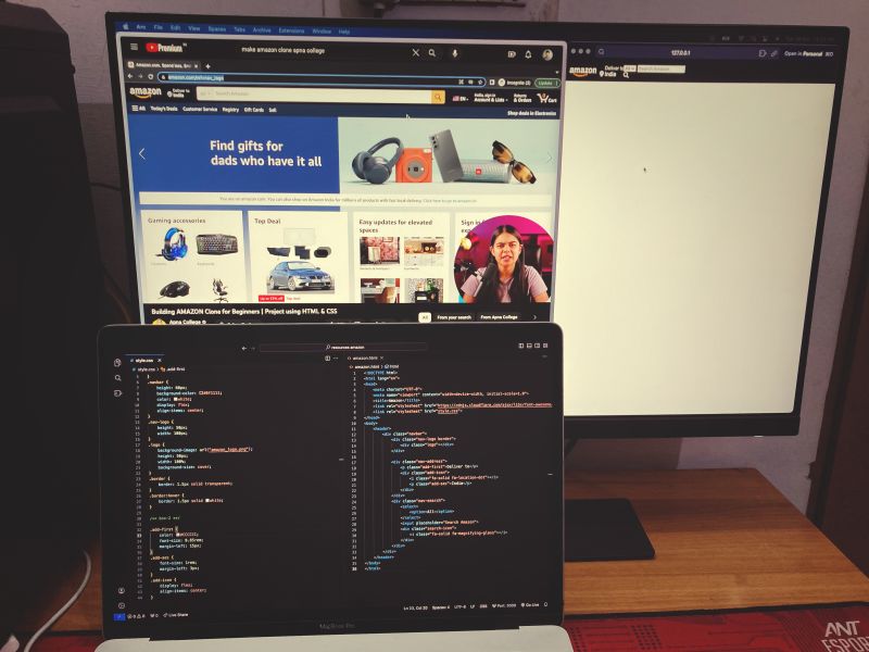 Sambhav Chandra on LinkedIn: Building Amazon clone with HTML & CSS. 👨💻 Sambhav Chandra on LinkedIn: Building Amazon clone with HTML & CSS. 👨💻