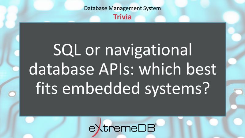 Steve Graves on LinkedIn: #sql #dbms #embeddedsystems Steve Graves on LinkedIn: #sql #dbms #embeddedsystems