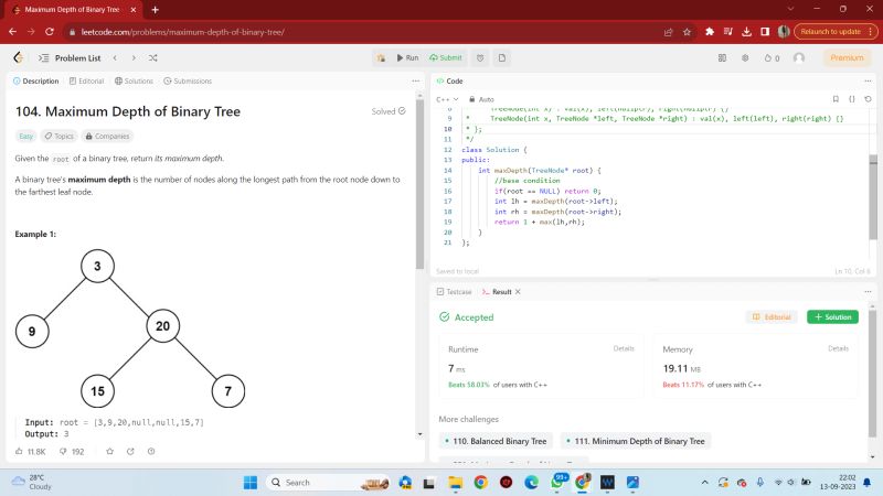 Atisha Gupta on LinkedIn: leetcode Problem : 104 Atisha Gupta on LinkedIn: leetcode Problem : 104
