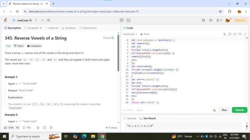 #leetcode75 #leetcode #codingchallenge #problemsolving #javascript ... #leetcode75 #leetcode #codingchallenge #problemsolving #javascript ...