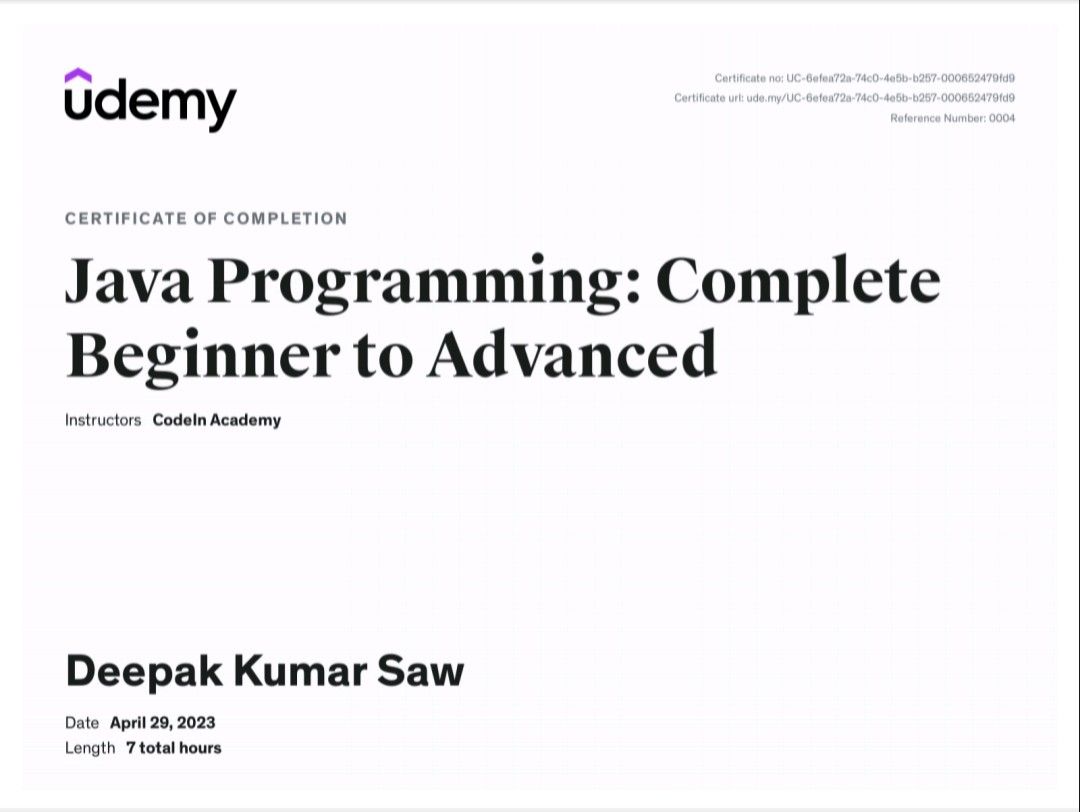 Deepak Kumar Saw on LinkedIn: #java #programming #share Deepak Kumar Saw on LinkedIn: #java #programming #share