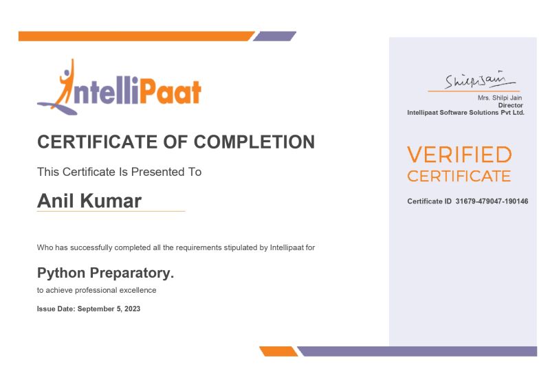 anil raj on LinkedIn: #python #certification #programming #linkedin # ... anil raj on LinkedIn: #python #certification #programming #linkedin # ...