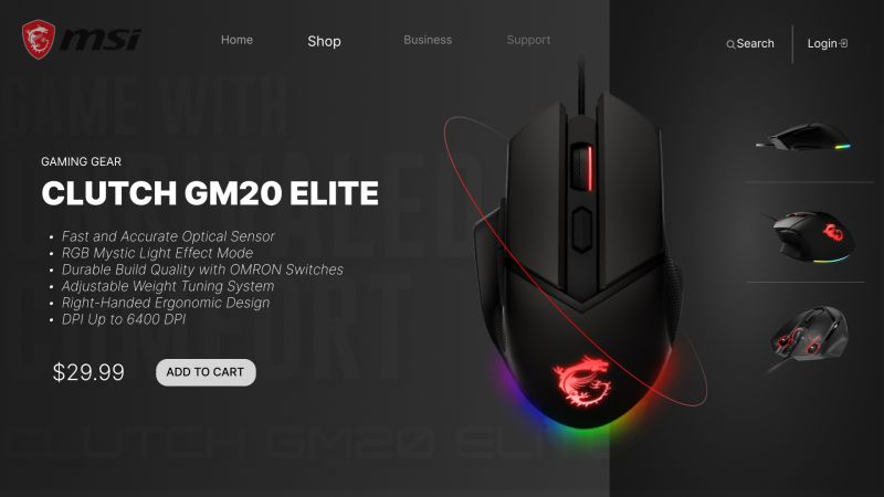 MSI MOUSE UI DESIGN | Rohan Bisht MSI MOUSE UI DESIGN | Rohan Bisht