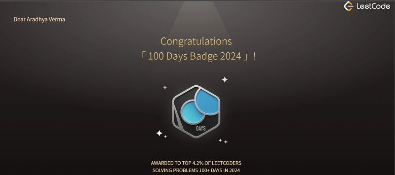 Aradhya Verma on LinkedIn: #leetcode #100daysofleetcode #problemsolving ... Aradhya Verma on LinkedIn: #leetcode #100daysofleetcode #problemsolving ...