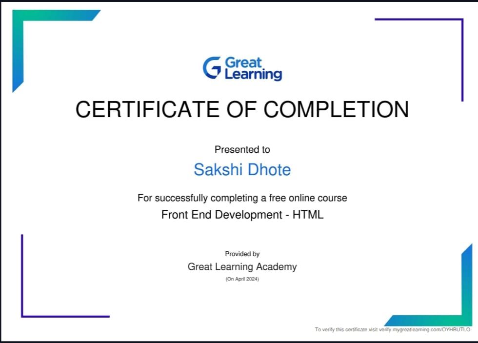 #htmlcertificate #greatlearning #webdevelopment #continuouslearning ... #htmlcertificate #greatlearning #webdevelopment #continuouslearning ...