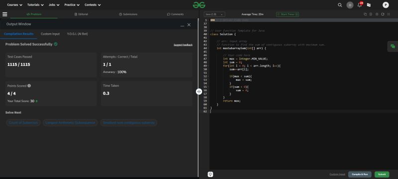 Pravin Singh on LinkedIn: #java #dsa #kadanealgorithm #codingjourney # ... Pravin Singh on LinkedIn: #java #dsa #kadanealgorithm #codingjourney # ...
