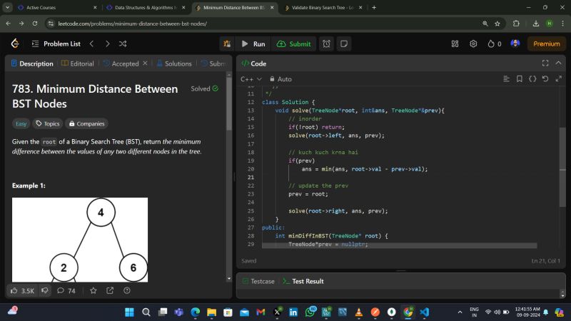 Himanshu Kumar on LinkedIn: #leetcode #bst #codingjourney Himanshu Kumar on LinkedIn: #leetcode #bst #codingjourney