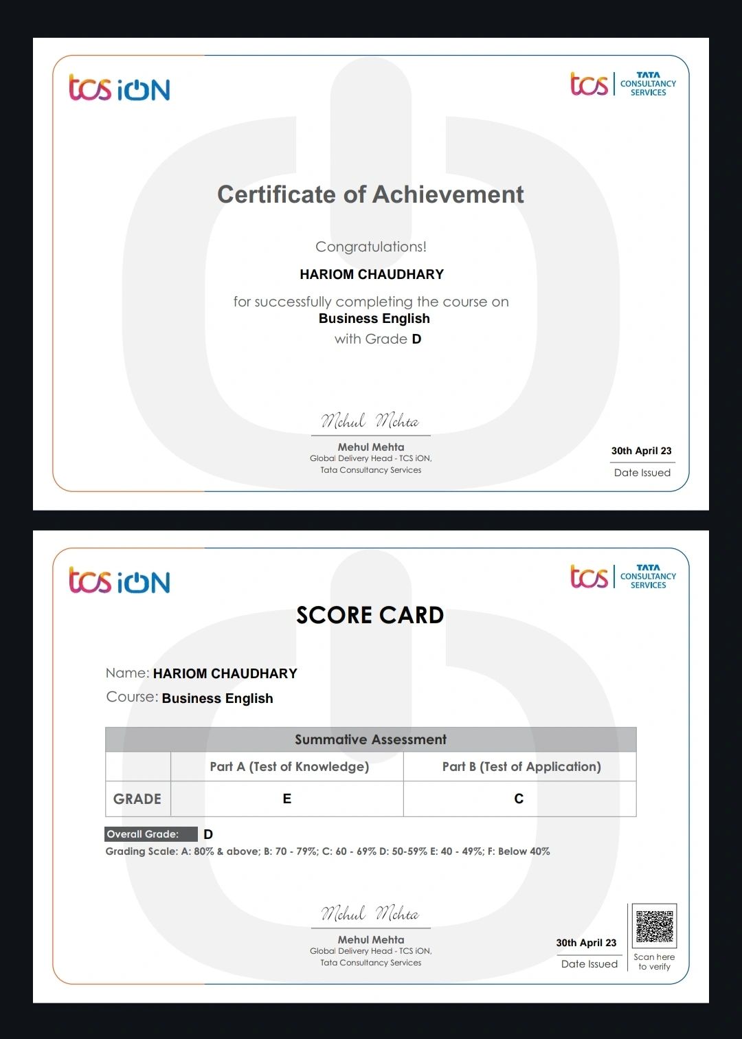 Hariom Chaudhary on LinkedIn: I’m happy to share that I’ve obtained a ... Hariom Chaudhary on LinkedIn: I’m happy to share that I’ve obtained a ...