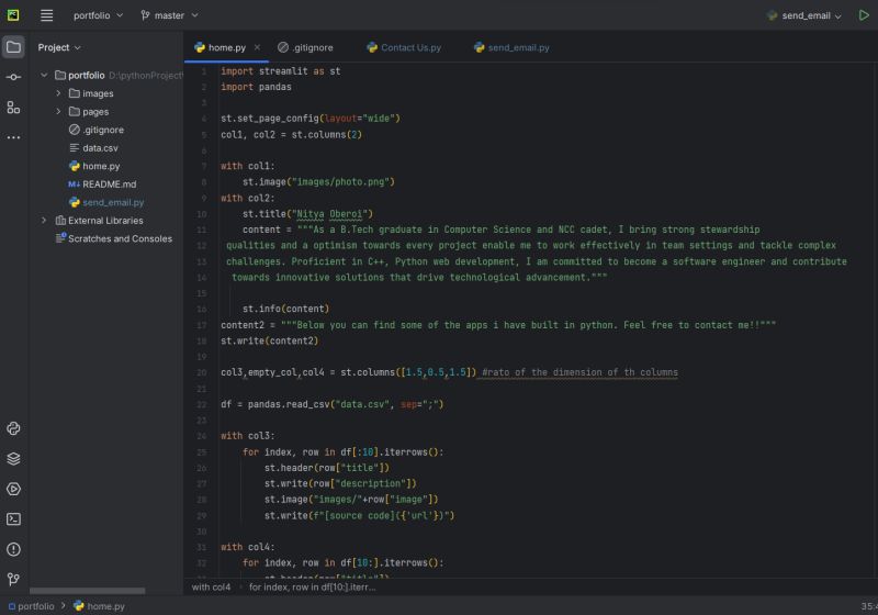 Nitya Oberoi on LinkedIn: #python #webdevelopment #portfolioapp # ... Nitya Oberoi on LinkedIn: #python #webdevelopment #portfolioapp # ...