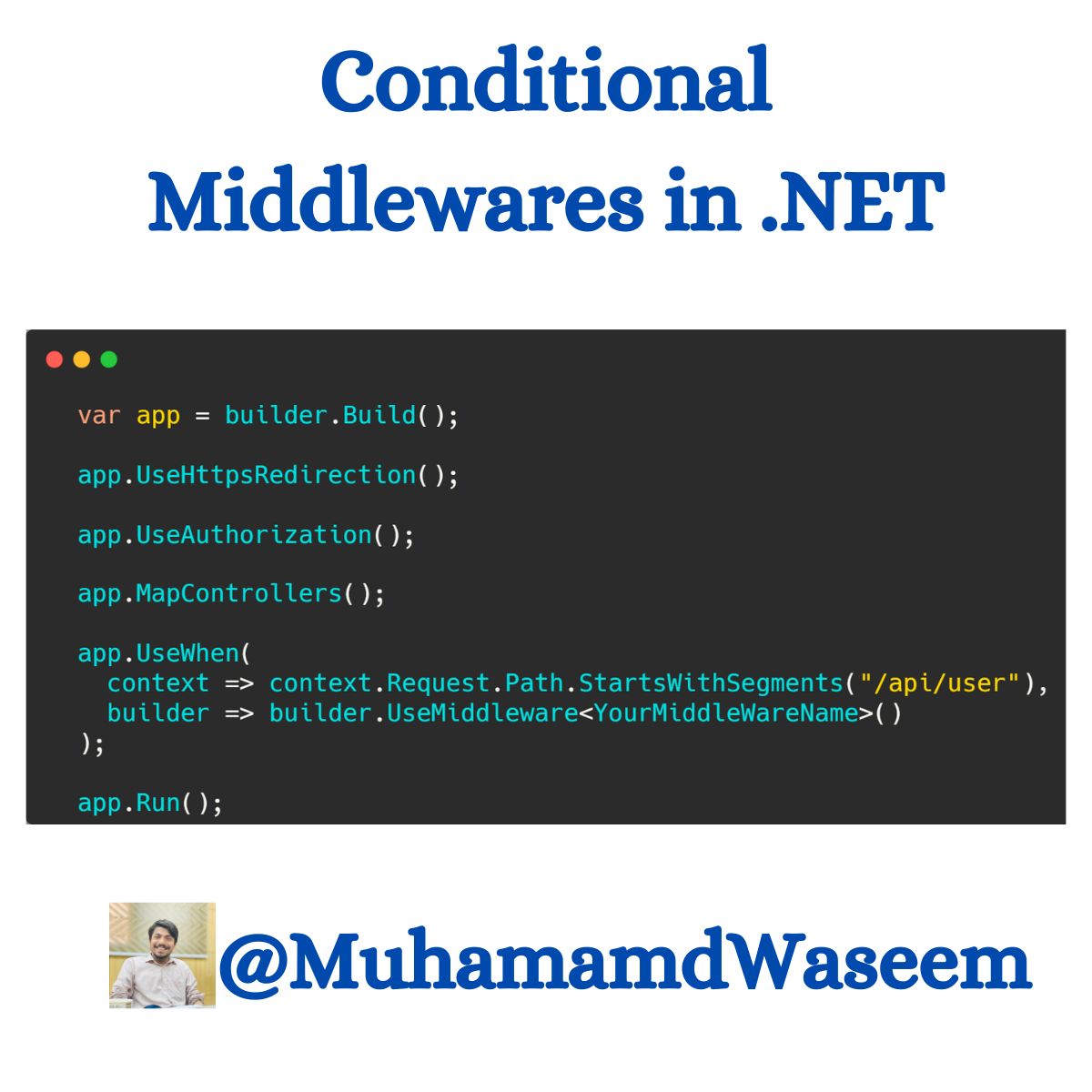 Muhammad Waseem 🇵🇸 on LinkedIn: How to run conditional middleware in ... Muhammad Waseem 🇵🇸 on LinkedIn: How to run conditional middleware in ...