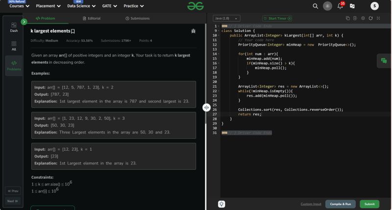 #day94 #geekstreak2024 #dsa #java #binaryheap #codingchallenge #gfg160 ... #day94 #geekstreak2024 #dsa #java #binaryheap #codingchallenge #gfg160 ...