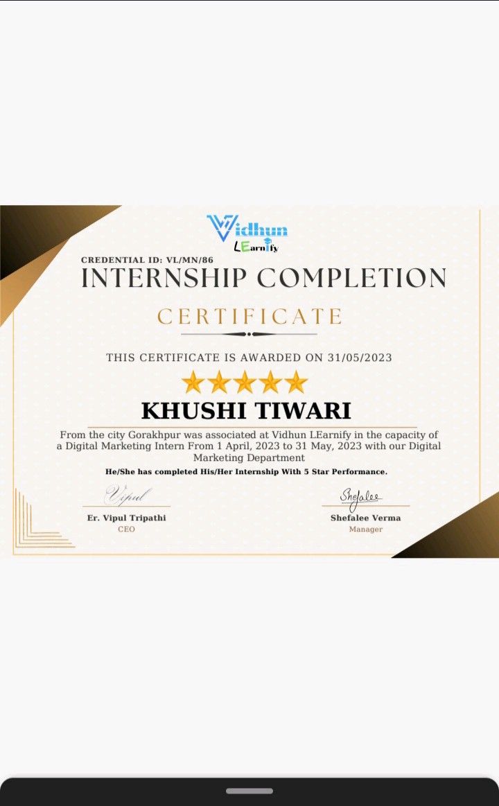 Khushi Tiwari posted on LinkedIn Khushi Tiwari posted on LinkedIn