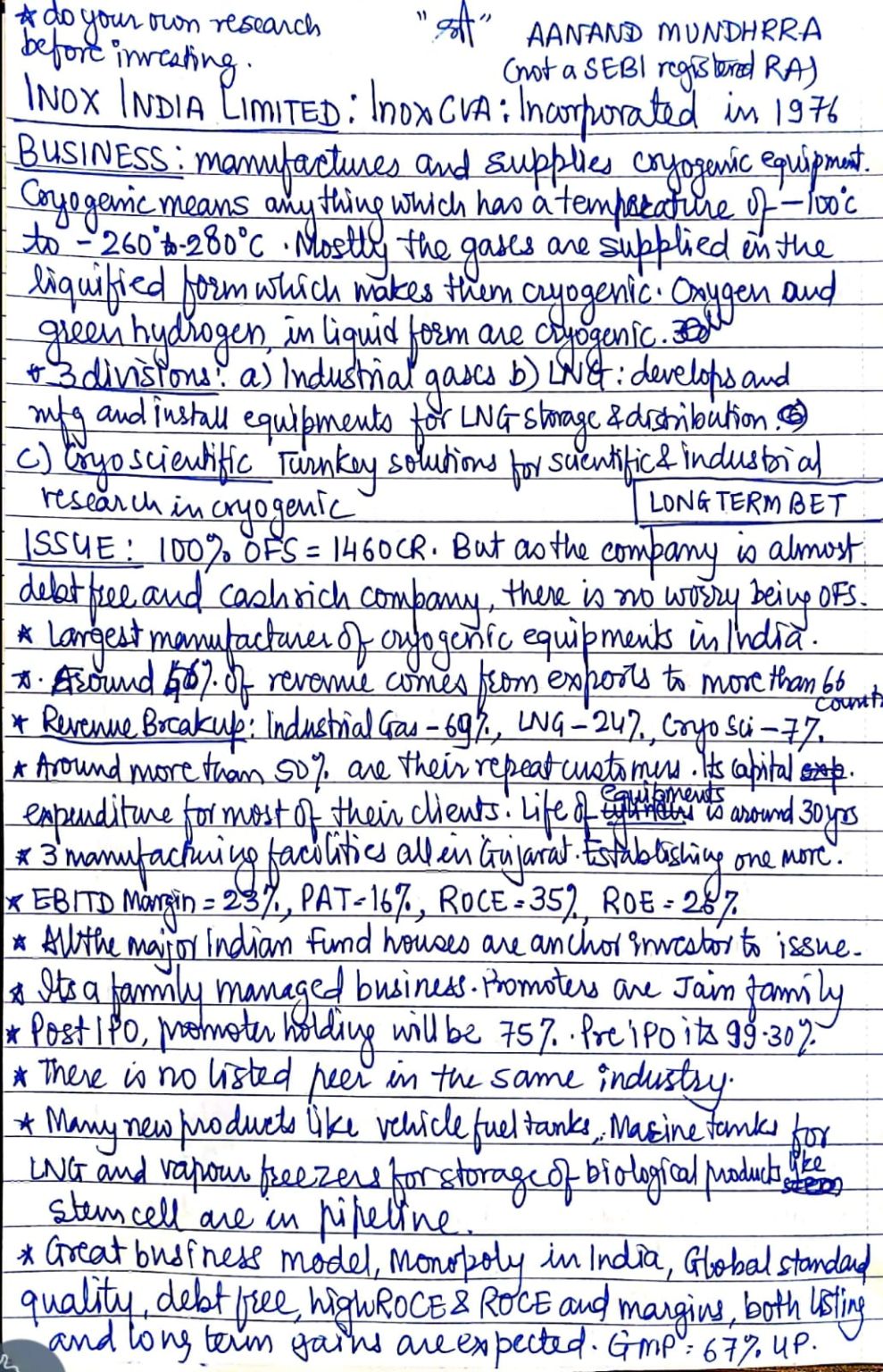 Anand Mundhra on LinkedIn: INOX INDIA ( INOX CVA) IPO… Anand Mundhra on LinkedIn: INOX INDIA ( INOX CVA) IPO…