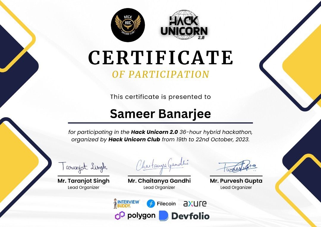 Sameer Banarjee on LinkedIn: #hackathon #teamwork Sameer Banarjee on LinkedIn: #hackathon #teamwork