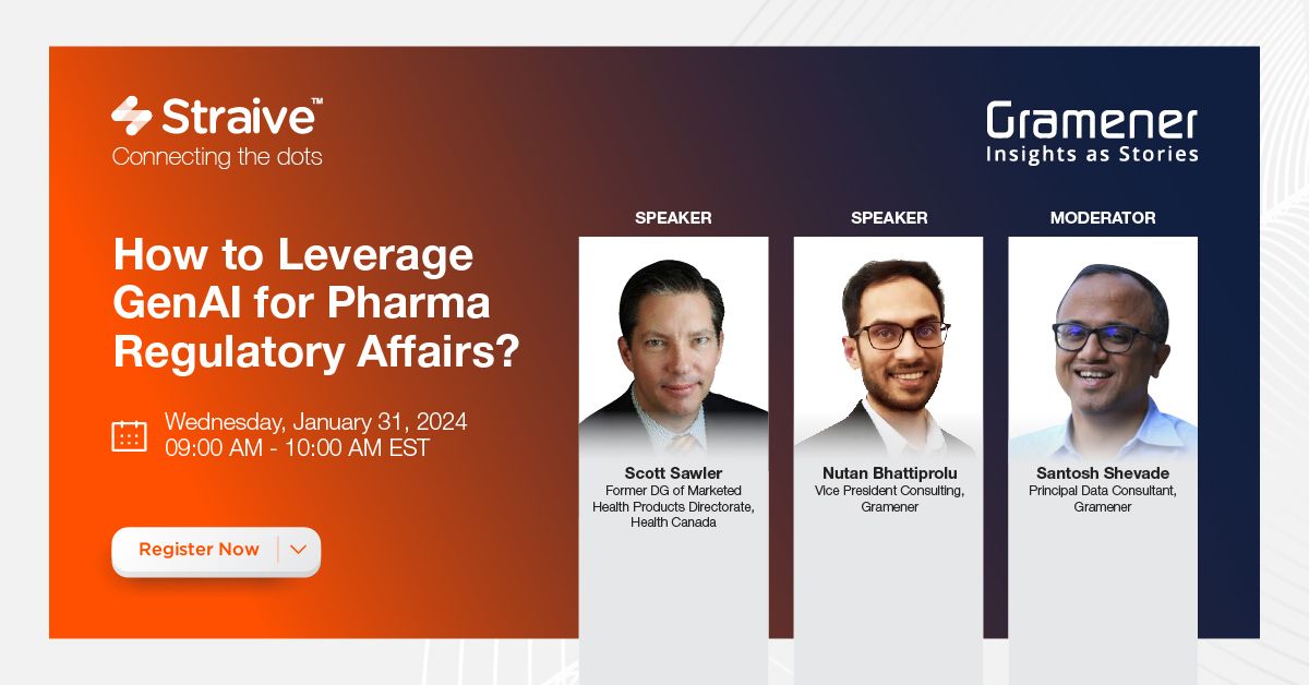 Webinar: How to leverage Gen AI for Pharma Regulatory Affairs | Straive Webinar: How to leverage Gen AI for Pharma Regulatory Affairs | Straive