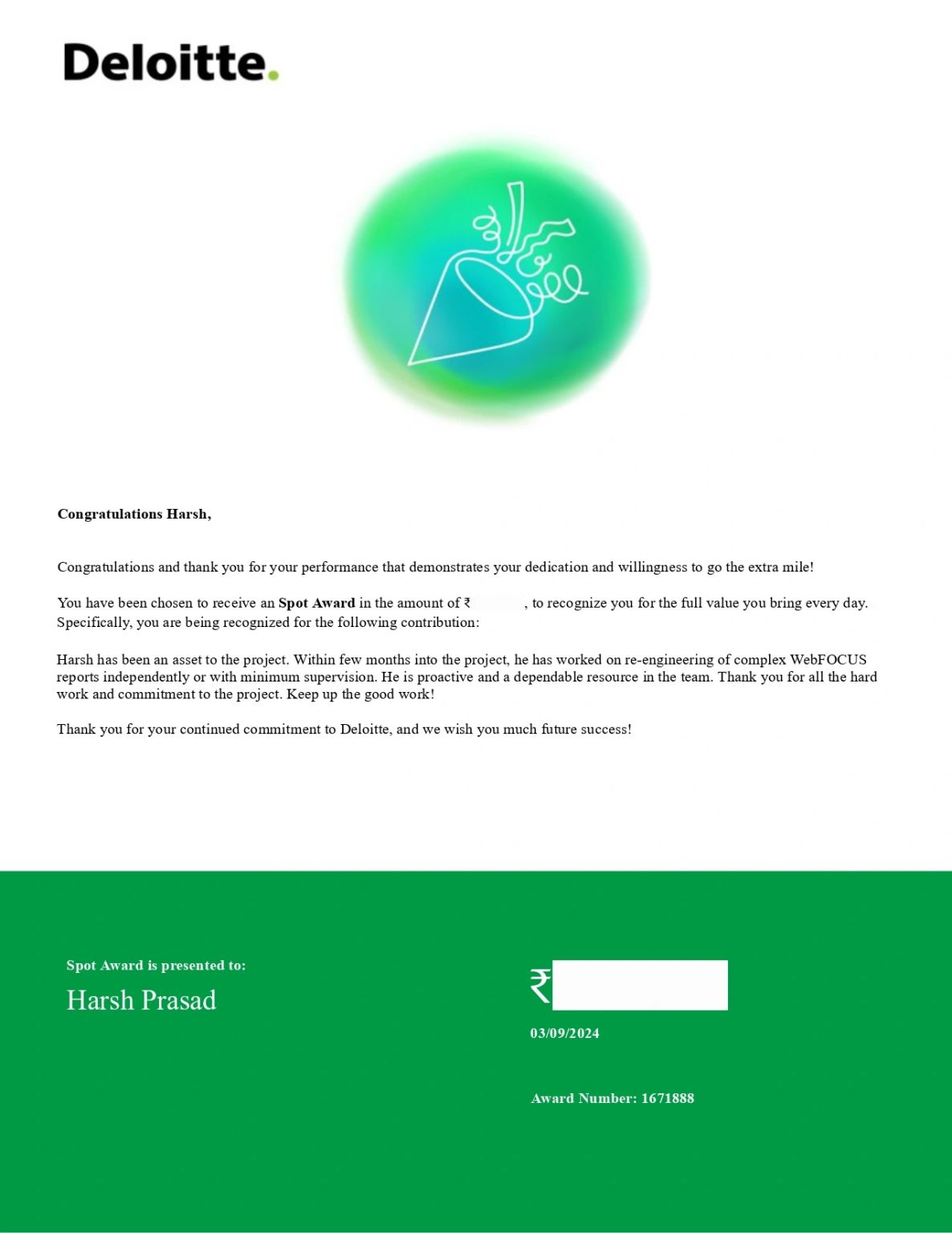 Harsh Prasad on LinkedIn: #deloitte #spotaward #gratitude #teamwork # ... Harsh Prasad on LinkedIn: #deloitte #spotaward #gratitude #teamwork # ...
