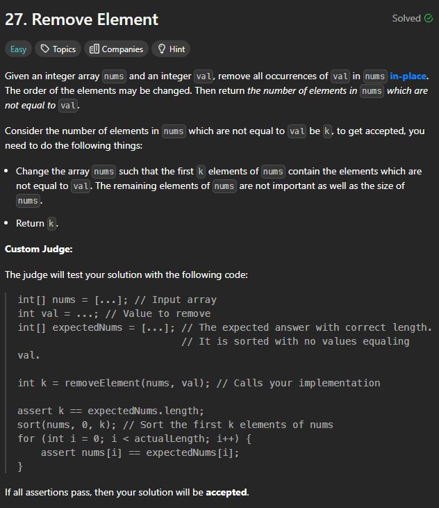 Hao Lam on LinkedIn: Random Leetcode Series Problem #27 - Remove… Hao Lam on LinkedIn: Random Leetcode Series Problem #27 - Remove…