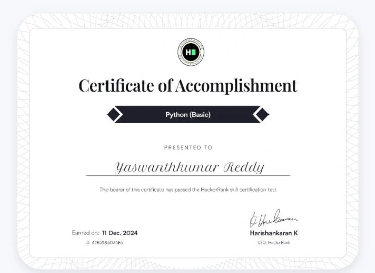 Yaswanth kumar Reddy on LinkedIn: Congratulations on completing the ... Yaswanth kumar Reddy on LinkedIn: Congratulations on completing the ...