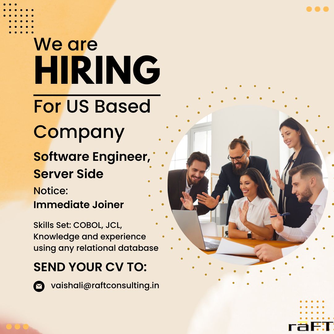 #job #ibmmainframe #cobol #jcl #noida #noidahiring #jobalert #noidajobs ... #job #ibmmainframe #cobol #jcl #noida #noidahiring #jobalert #noidajobs ...