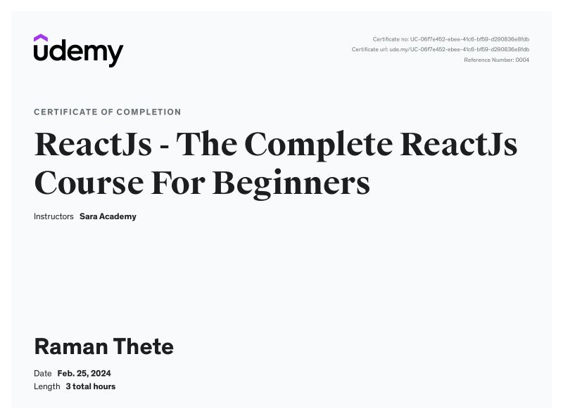 Raman Thete on LinkedIn: #reactjs #webdevelopment #neverstoplearning Raman Thete on LinkedIn: #reactjs #webdevelopment #neverstoplearning