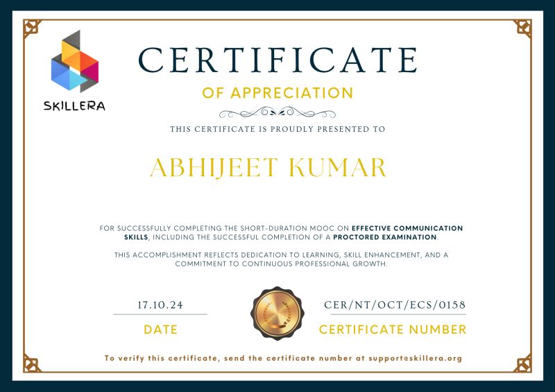 Abhijeet Kumar on LinkedIn: Completed my First course Abhijeet Kumar on LinkedIn: Completed my First course