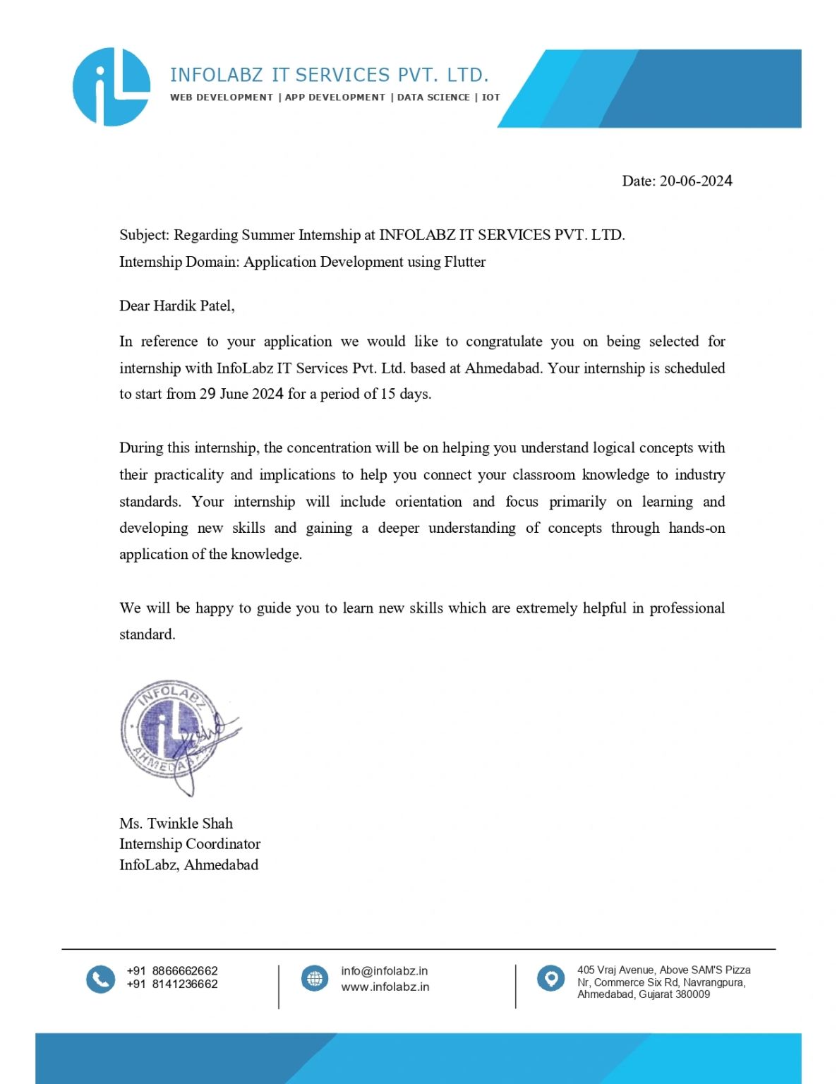 Hardik Patel on LinkedIn: #internship #androiddevelopment #flutter # ... Hardik Patel on LinkedIn: #internship #androiddevelopment #flutter # ...