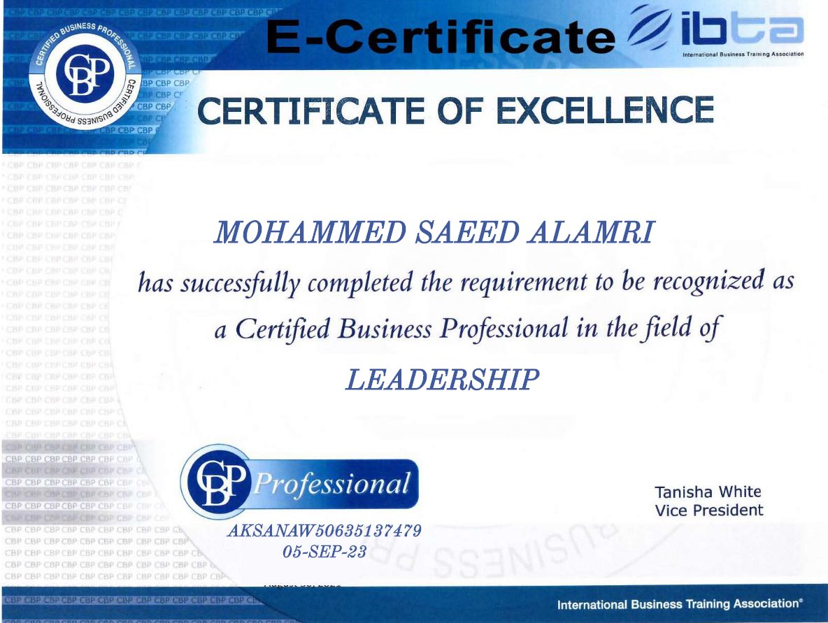 Mohammad Alamri on LinkedIn: #cbp #leadership Mohammad Alamri on LinkedIn: #cbp #leadership
