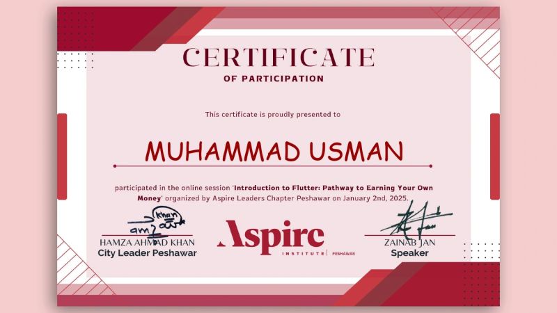MUHAMMAD USMAN on LinkedIn: #flutter #professionalgrowth #aspireleaders ... MUHAMMAD USMAN on LinkedIn: #flutter #professionalgrowth #aspireleaders ...