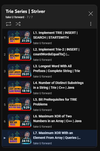 Jayesh Karli on LinkedIn: Completed Trie playlist from takeUforward ... Jayesh Karli on LinkedIn: Completed Trie playlist from takeUforward ...