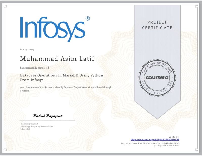 Muhammad Asim Latif on LinkedIn: #databaseoperations #mariadb #python # ... Muhammad Asim Latif on LinkedIn: #databaseoperations #mariadb #python # ...