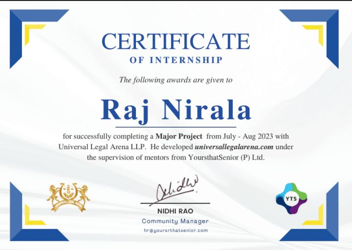 Raj Nirala on LinkedIn: #internshipaccomplishment #webdevelopment # ... Raj Nirala on LinkedIn: #internshipaccomplishment #webdevelopment # ...